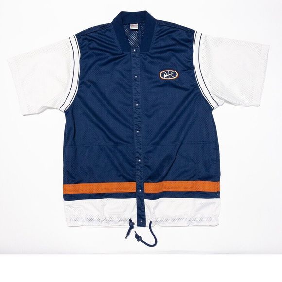 Nike | Jackets & Coats | Vintage Nike Snap Jacket Mens 2xl Mesh Blue ...
